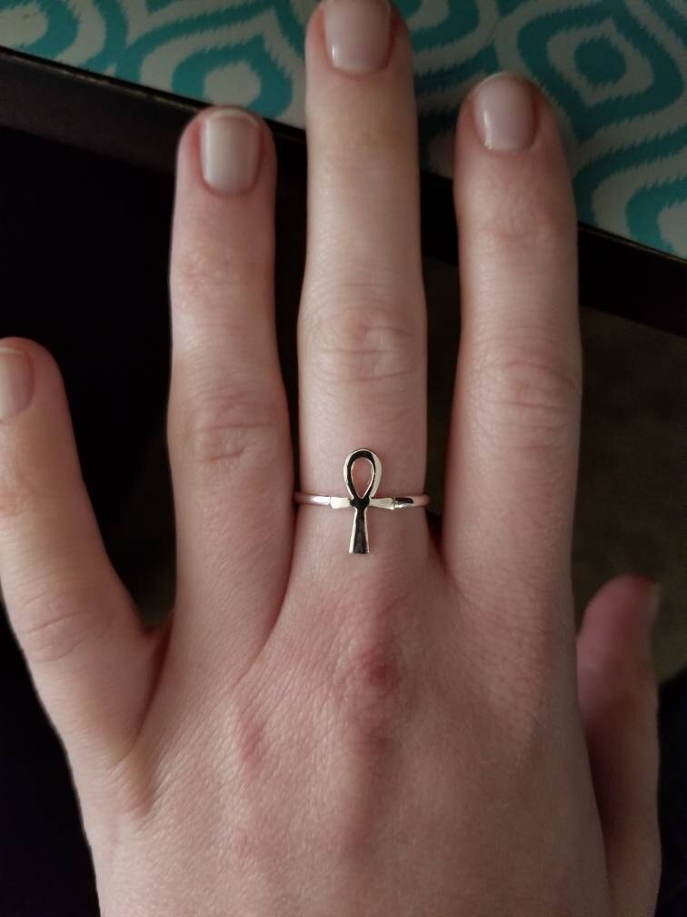 Sterling Silver Ankh Ring Ankh Jewelry for Men or Women | Etsy