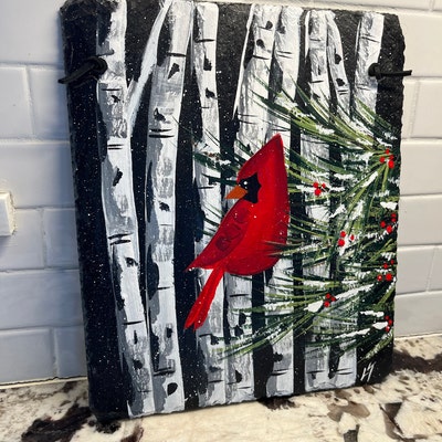 Hand Painted Winter Slate, Winter Welcome Sign, Winter Door Hanger ...