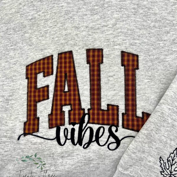 Chenille Yarn Script Font Applique Embroidery Seven Sizes 2, 3, 4, 5, 6 ...