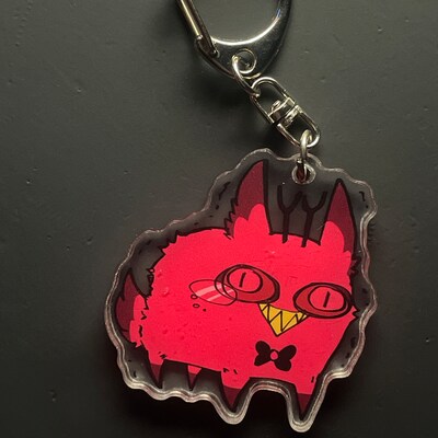 Cat Lucifer Hazbin Hotel Keychain Cute Cat Lucifer Charm - Etsy