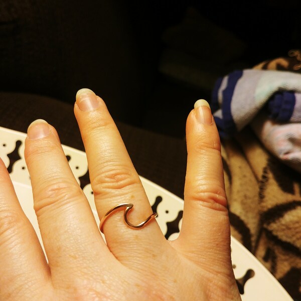 Wave Ring, Ocean Wave Ring, Ocean Ring, Simple Wave Ring, Smooth Wave ...
