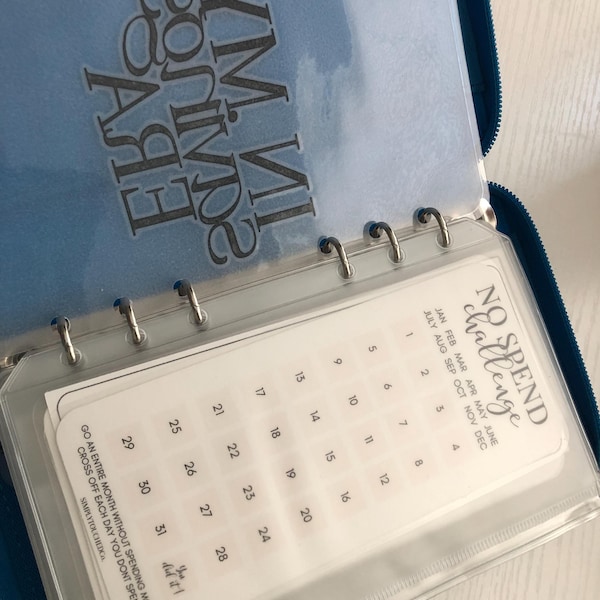 Month Ahead Cash Envelope Inserts, A6 Budget Binder Zipper Envelope ...