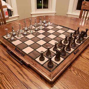Sovereign Series Brass Metal Luxury Chess Pieces & Board Set - Etsy
