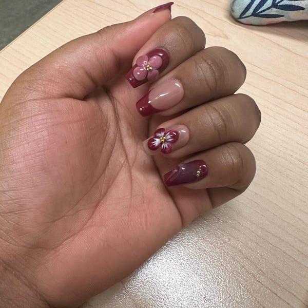 Gold Chrome 3d Bowknot Nails /custom Press on Nails/ Hand Made Press on ...