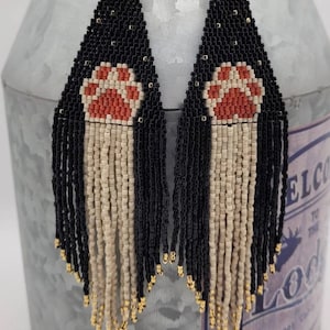 Howling Wolf Full Moon Seed Bead Earring Pattern Brick Stitch - Etsy