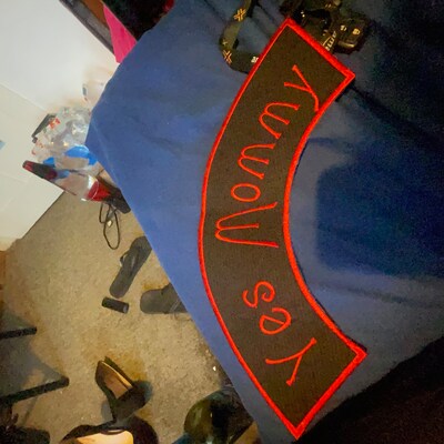 Custom Embroider Biker Top Rocker - Etsy