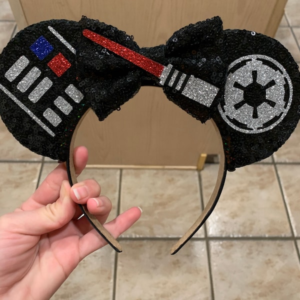 Darth Vader Mouse Ears, Darth Vader Ears, Star Wars Mouse Ears, Star ...