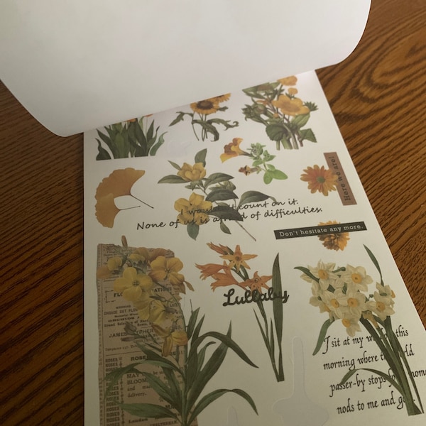 Washi Sticker Book - 20 Pages With Hundreds of Pre-cut Vintage Designs ...