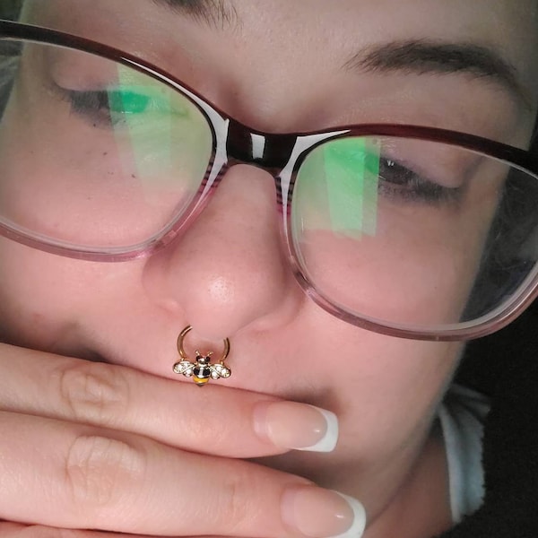 316L Stainless Steel 16G Bee Helix Daith Conch Earring/bee Septum Nose ...