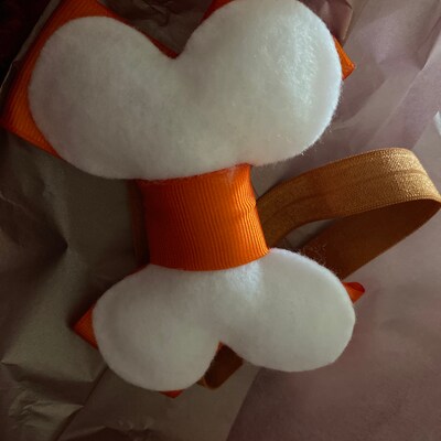 Pebbles Bone Hair Bow Headband - Etsy
