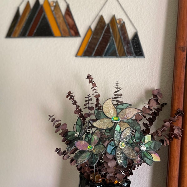 Stained Glass Aspen Leaf Branch Colorado Mountains Aspen Leaves - Etsy