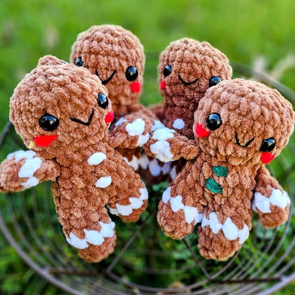 No Sew Mini Gingerbread Man Crochet Pattern gingerbread Man Crochet ...