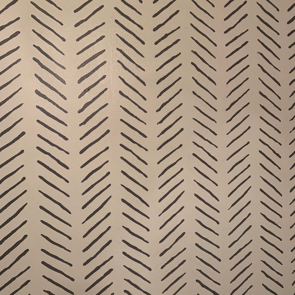Hand Drawn Chevron Wall Stencil - LARGE WALL STENCIL - Stencils Instead ...