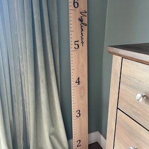 Growth Chart Ruler 3D, Wooden Measuring Stick for Kids, Giant Wall ...