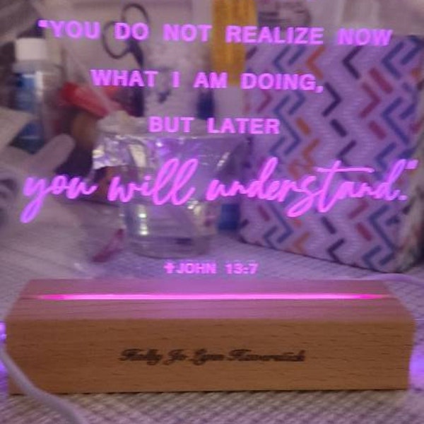 Personalized Bible Verse LED Light, Custom Favorite Bible Verse Gift ...