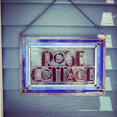 Custom Stained Glass Address Plaque - Etsy