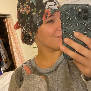 SKELETON Scrub Cap Ponytail 100% Linen, Anatomy Scrub Cap, Surgical Hat ...