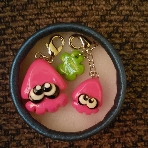 Splatoon Squid & Splat Earrings - Dark Blue, Blue, Cyan, Purple, Pink ...