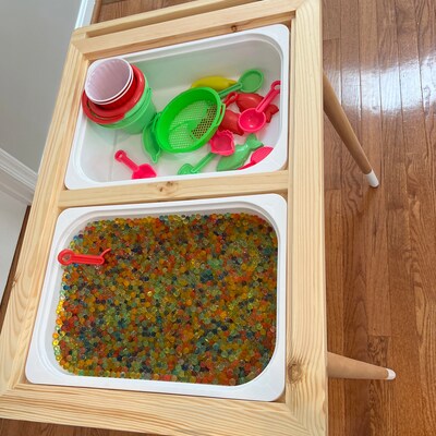 Montessori Sensory Bins With Lilac Educational Activity Table - Etsy