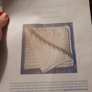 Baby Blanket PATTERN Slanted Shell Stitch Crochet Baby Blanket PDF ...