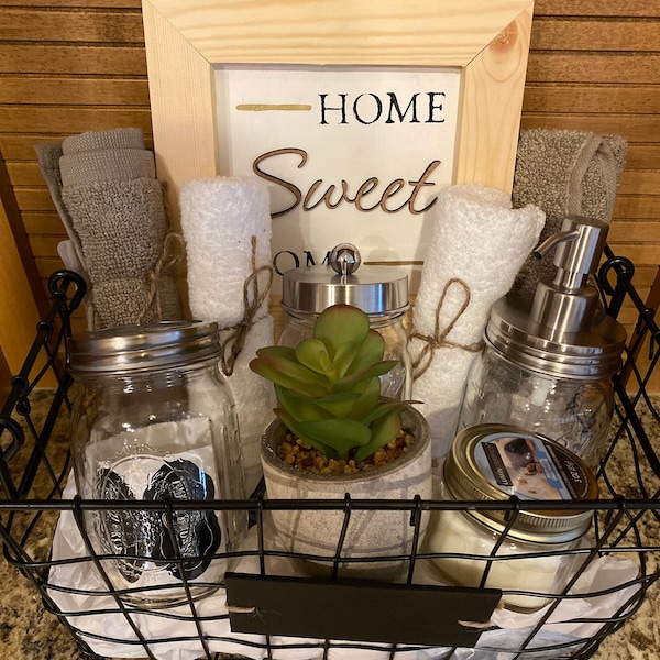 First Time Home Owner Gift Basket- Survival Kit New Home Owners ...