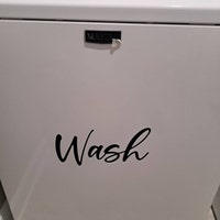 One Set of Wash and Dry Vinyl Decals Washer and Dryer Label Laundry ...