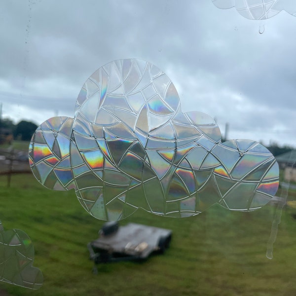 Cloud Window Cling Sun Catcher Decals - Rainbow Maker Sets - Reusable ...