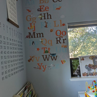 Alphabet Fun Fabric Wall Decals Repositionable and Reusable, ABC Decals ...