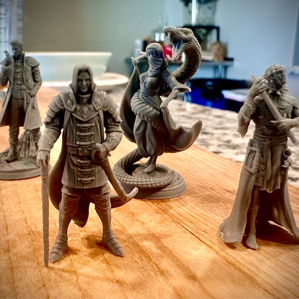 Knight Paladin Cleric Priest Miniature 28mm 32mm Scale 8K Resin 3D ...