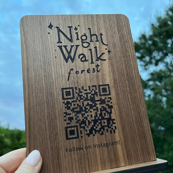 Wooden Wifi Password QR Code Sign: Tabletop Display - Etsy