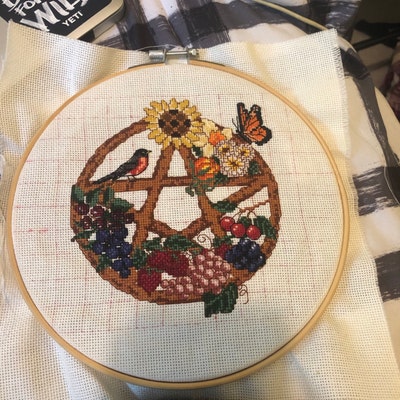 Litha Pentacle Cross Stitch Pattern - Etsy