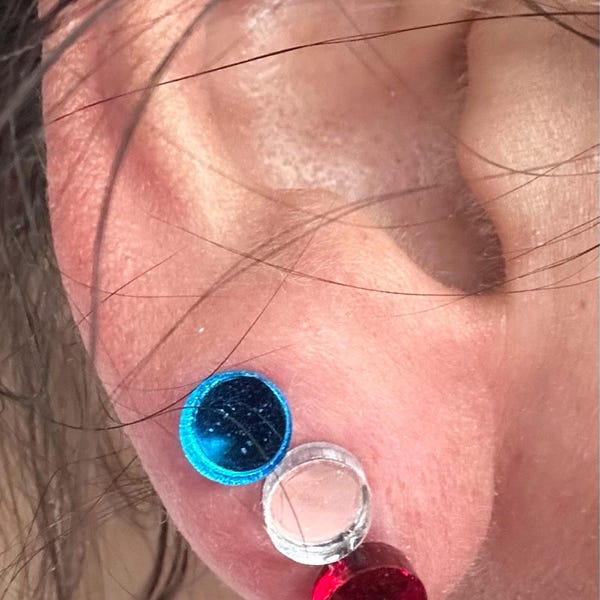 Big Iridescent Lightning Bolt Dangle Earrings, Large Long Lightning ...