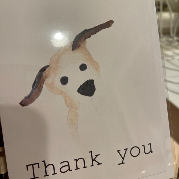 Thank You Notes With Dogs, Blank Note Cards, Dog Greeting Cards for Dog ...