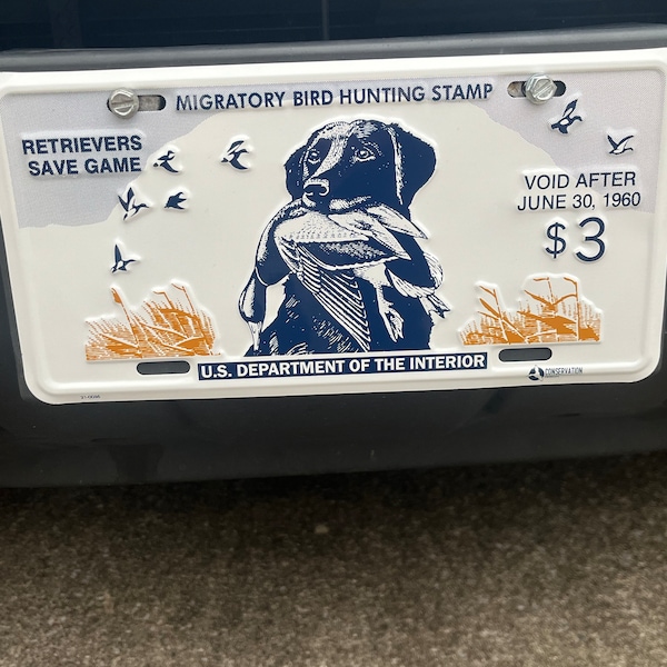 FEDERAL DUCK STAMP License Plate "decoy" Rw-42 - Etsy