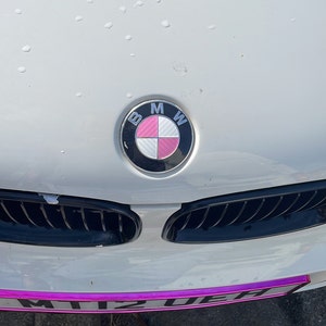 Hot Pink & Black Wrap Stickers for BMW Badge All Models - Etsy