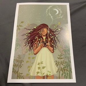 GOLDEN GODDESS Fine Art Magic Woman Cosmic Illustration - Etsy UK