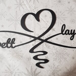 Personalized Metal Infinity Heart Sign Custom Wedding Gift - Etsy