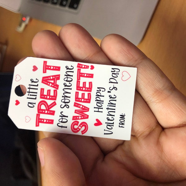 Valentine's Day Tag, Sweet Treat, Valentine Gift Label, Kids School ...