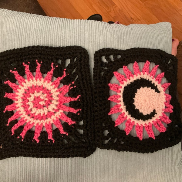 Spiral Sun + Tangled Sun Granny Square Patterns / PDF/ English ...