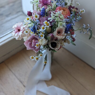 Silk Ribbon, Soft Blue Hand Dyed Silk Ribbon, Silk Ribbons, Hand Dyed ...