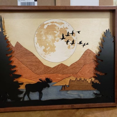 Black Cat in Window 3D Wood Shadow Box Handcrafted Scene / - Etsy