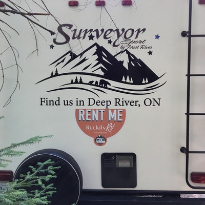 Nature Themed RV Decal for Motorhome Camper Van Sticker Mountain Truck ...