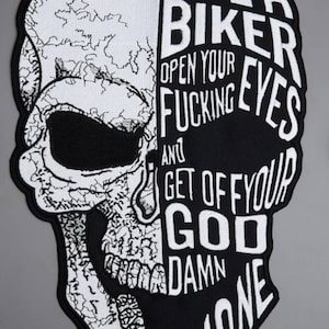 SAVE A BIKER Large Back Patch for Custom Biker Vest - Etsy