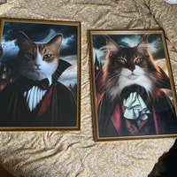 Vintage Fuchs im Blumengarten Kunstdruck, Rustikale Waldlandschaft Wanddeko, Fuchs unter Blumen ...