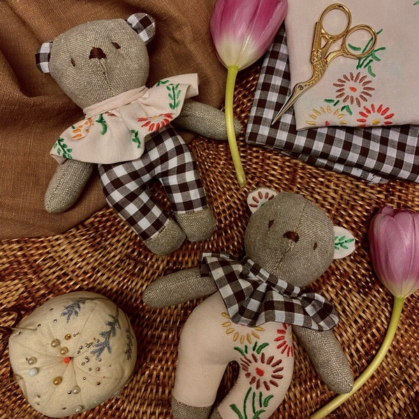 Baby Buttercup Bear PDF Sewing Pattern: Mini Plush Teddy Bear DIY (digital Download) - Etsy