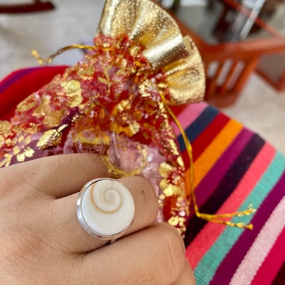 Shiva Eye Ring, Shiva Eye Shell Ring, Sterling Silver Ring, Shiva Eye ...