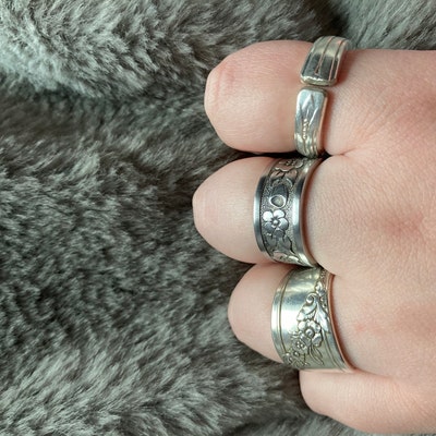 Silver Spoon Ring Stainless Steel Spoon Ring Silverware - Etsy