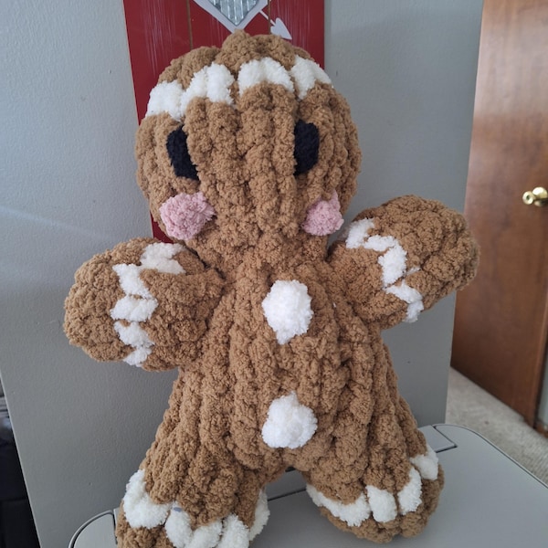 Gingerbread Plushie Video Tutorial and Pattern | Learn How to Finger ...