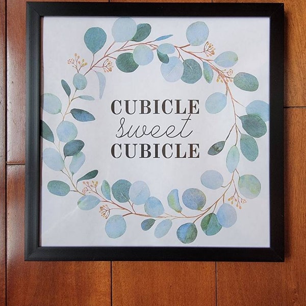 Cubicle Sweet Cubicle, Succulent Printable Wall Art, 8x10, Decor for ...