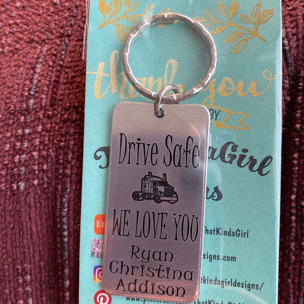 Truck Driver Key Ring, Trucker Gift, Trucker Daddy, Semi Truck Driver ...